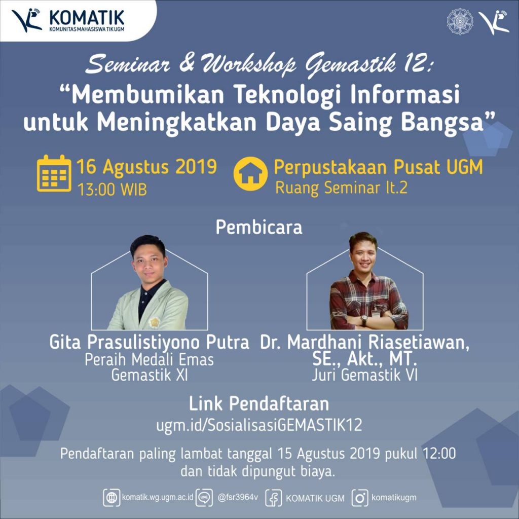 FINALIS GEMASTIK UGM XIV/2021 – Komunitas Mahasiswa TIK